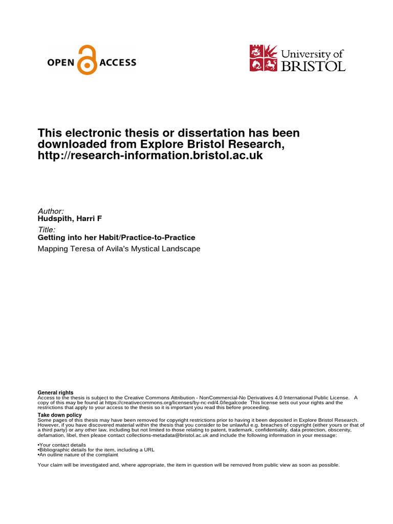 Harri Hudspith Thesis Corrections | PDF | Mysticism | Christian Mysticism