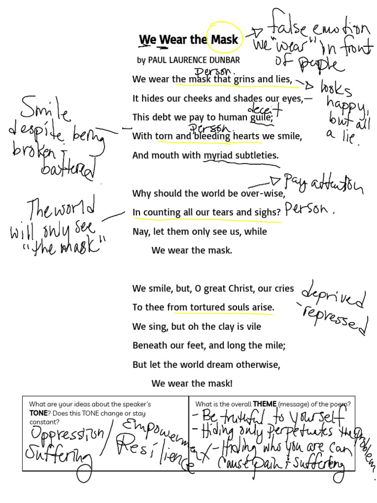 We Wear The Mask | PDF