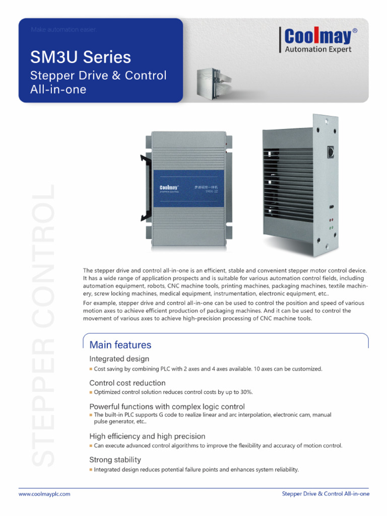 Coolmay SM3U Series Stepper Drive and Control All-In-One | PDF
