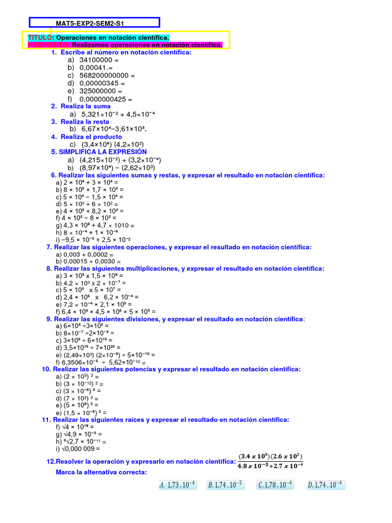 Mat5 Ua2 Sem1 S2 2024 | PDF | Notación Matemática | Aritmética