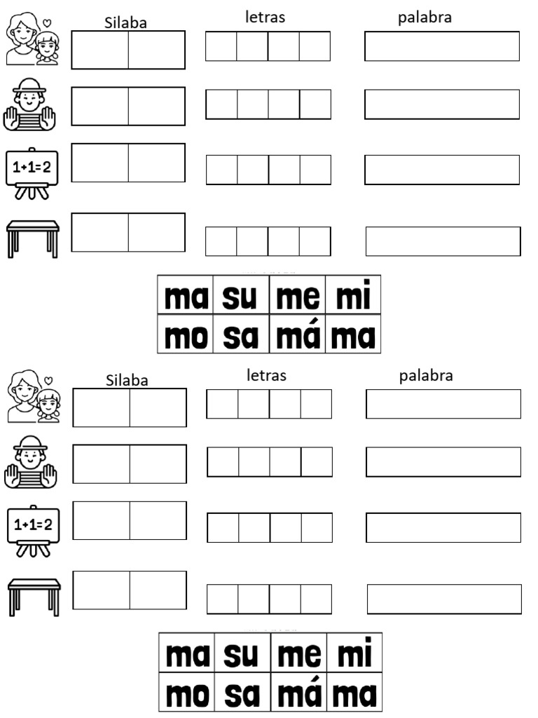 Repaso Consonantes M, L, S, T, P | PDF