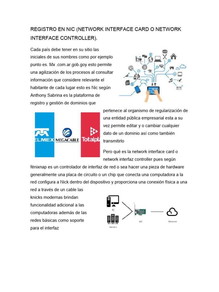Registro y Gestión de Dominios NIC | PDF | Controlador de interfaz de ...