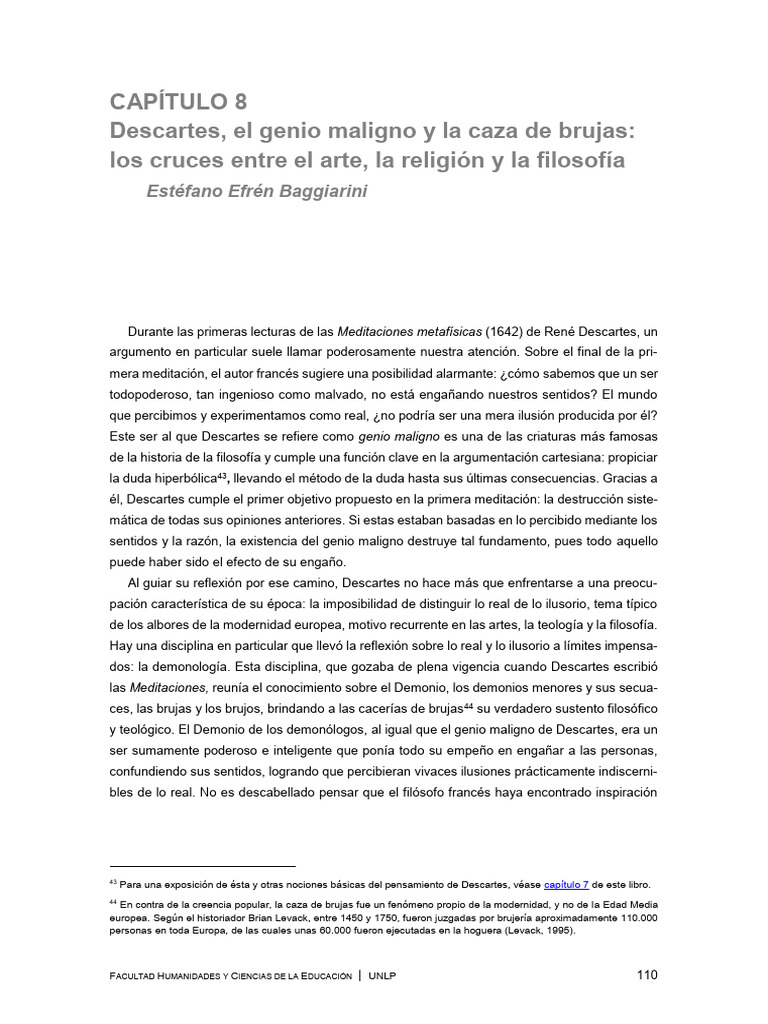 Descartes, El Genio Maligno y La Caza de Brujas | PDF | René Descartes ...