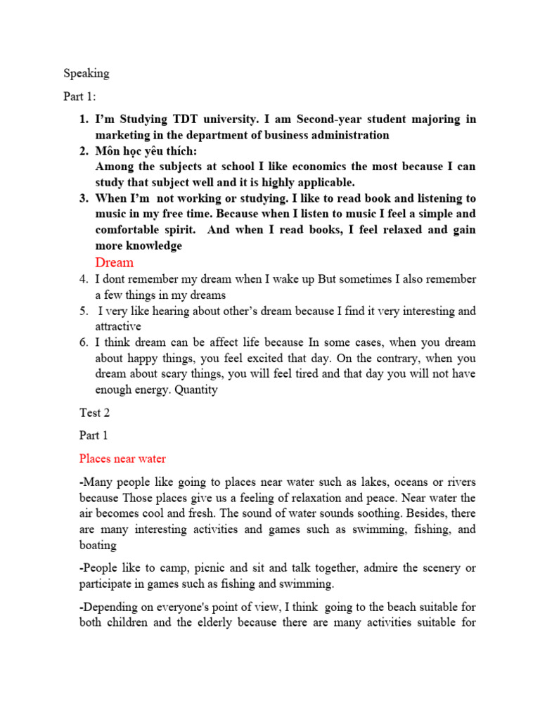 Speaking Ta2 | PDF | Communication | Psychology