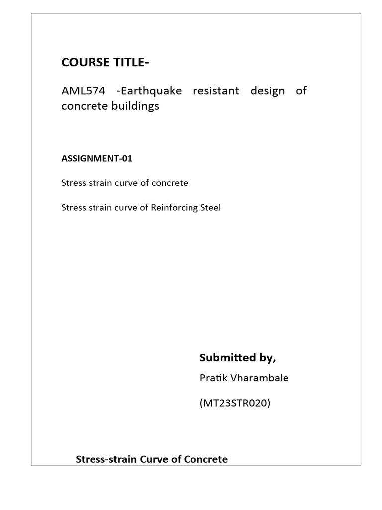 MT23STR020 Assignment 01 | PDF | Deformation (Engineering) | Building ...