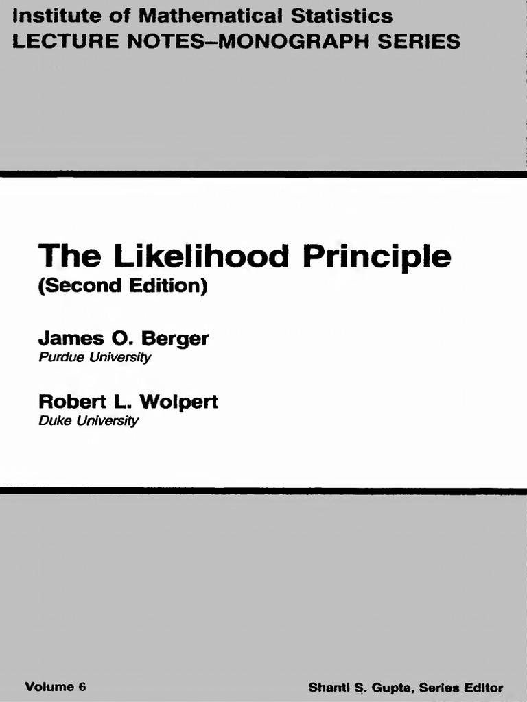 (Lecture Notes-Monograph Series 6) James O. Berger, Robert L. Wolpert ...