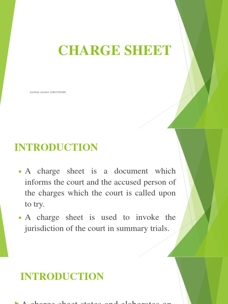 CHARGE SHEET | PDF | Government | Public Law