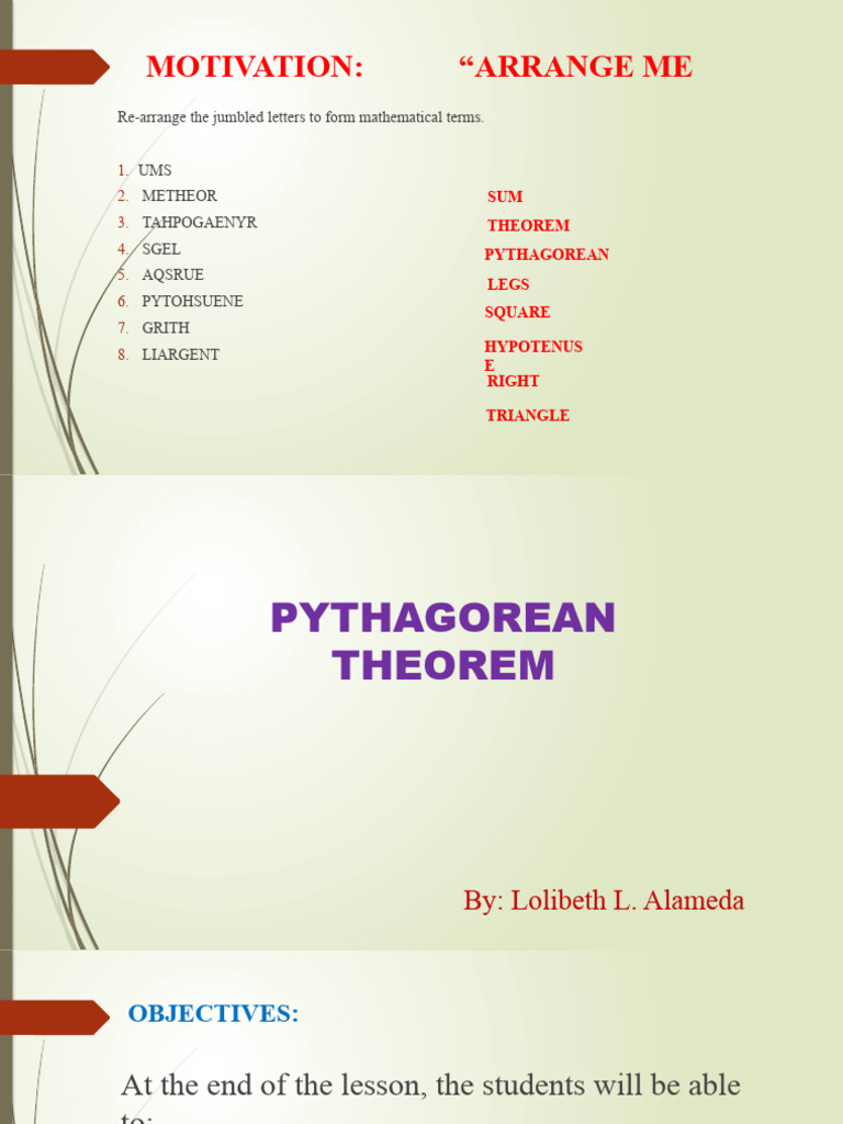 Pythagorean Theorem | PDF | Euclidean Geometry | Triangle Geometry