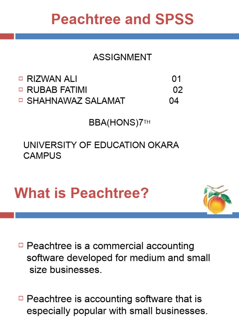 Peachtree | PDF | Spss | Computing