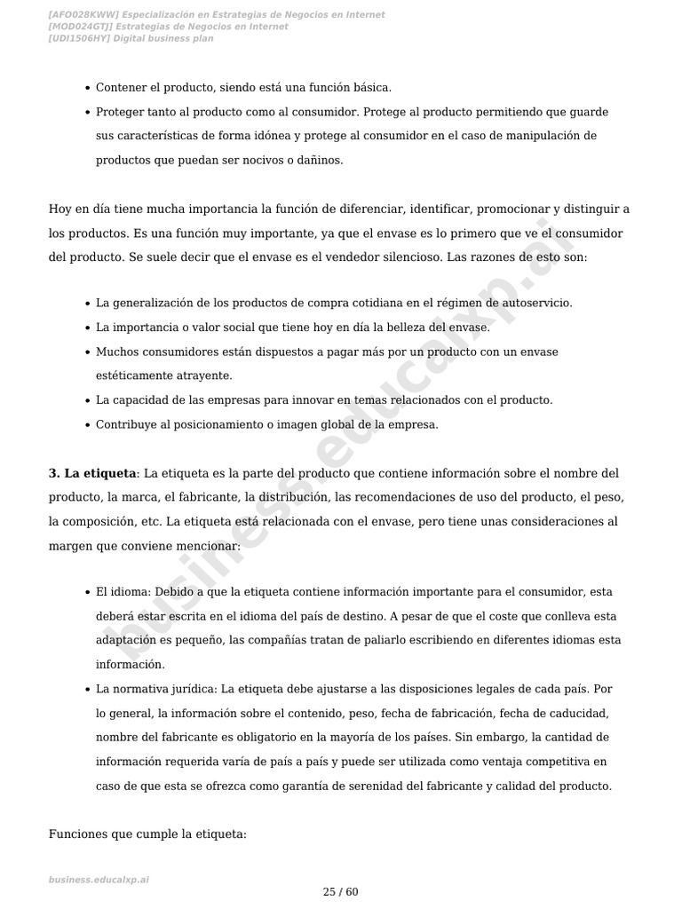 Digital Business Plan-25-26 | Descargar gratis PDF | Producto (Negocio ...