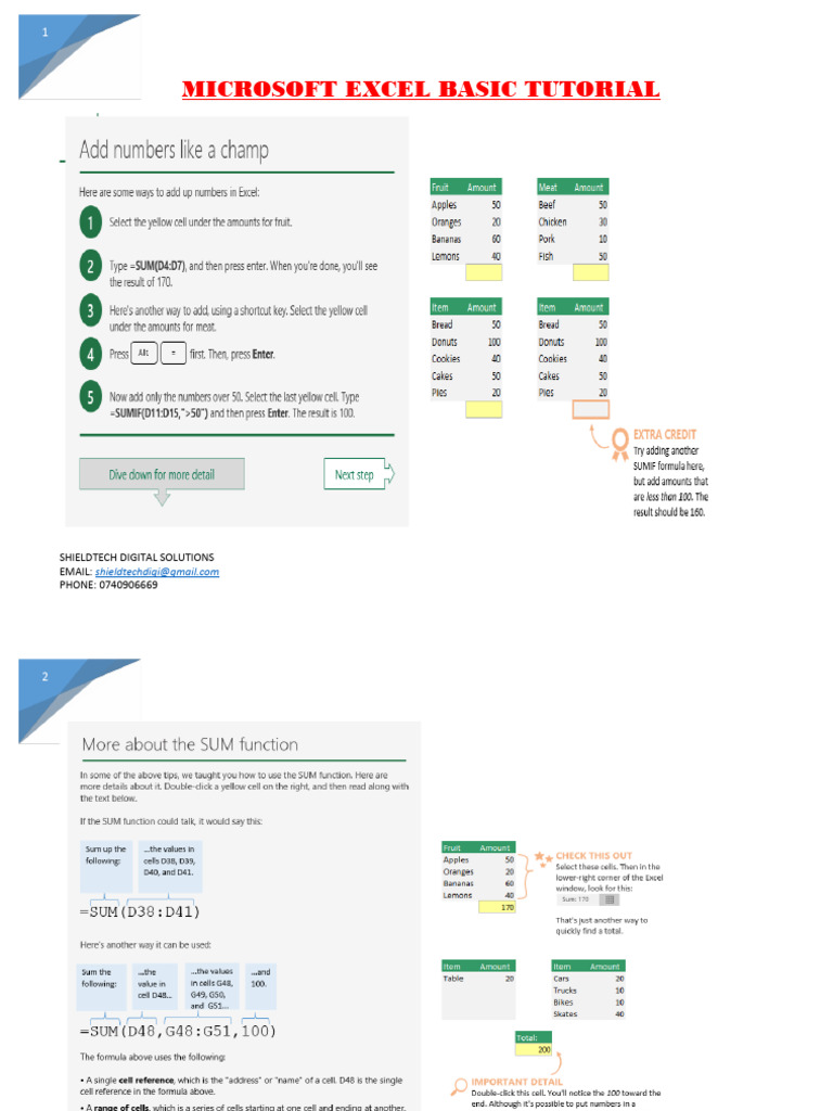 excel tutor points | PDF | Cyberspace | Software