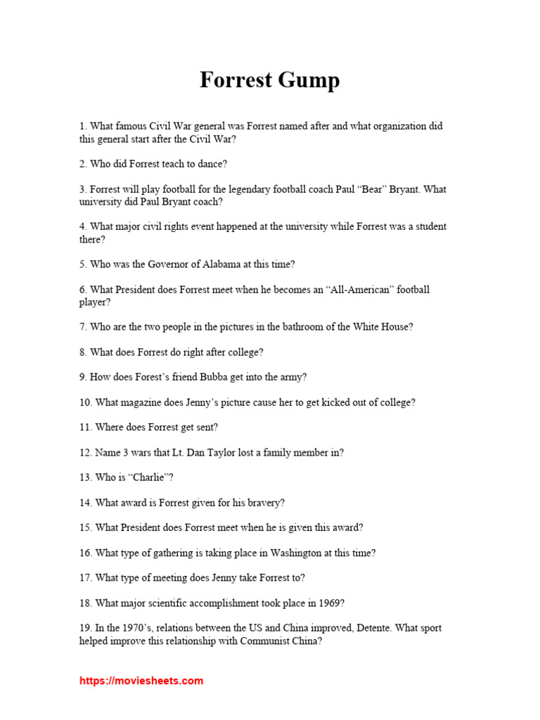 Forrest Gump | PDF | Politics | History