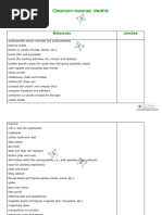 ECERS 3 Materials Checklist Revised | PDF