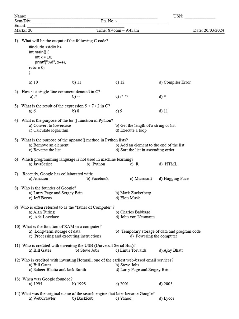 3rd Sem | PDF | Computer Science | Computing