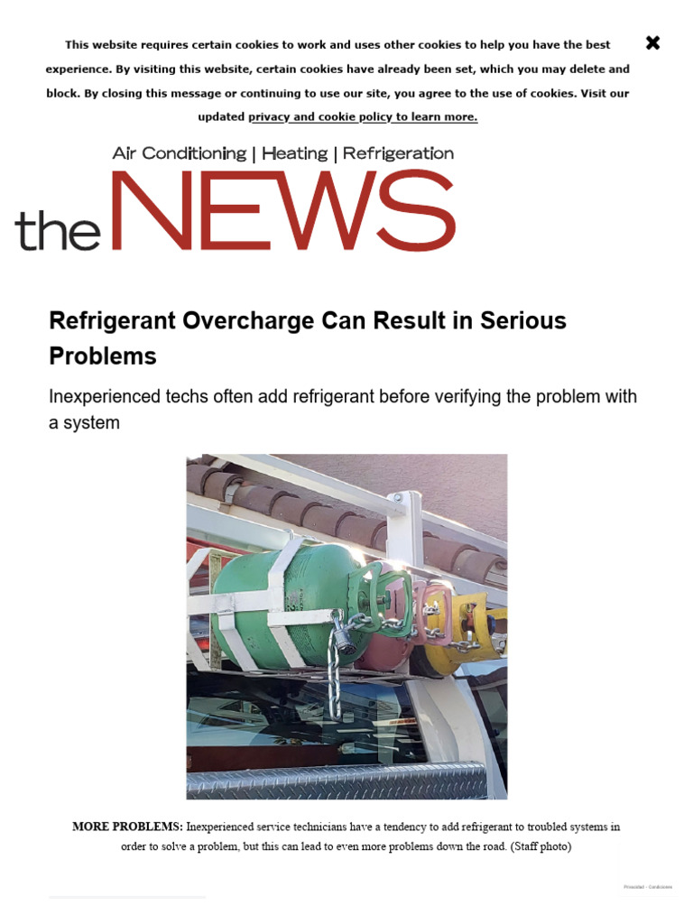 Refrigerant Overcharge Can Result in Serious Problems - 2021-12-26 ...