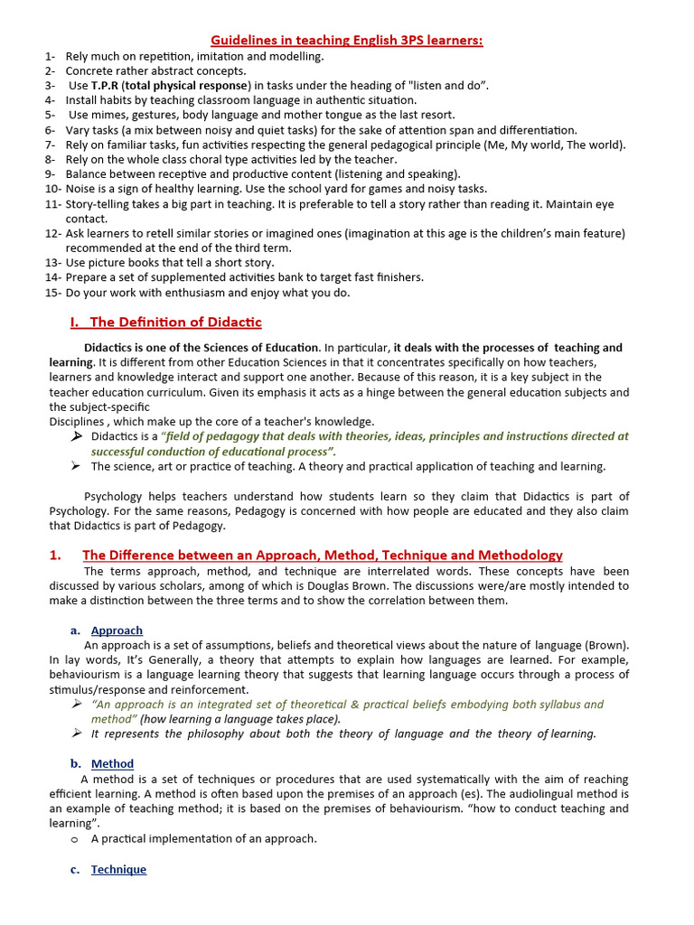 Didactics-Training | PDF | Methodology | Learning