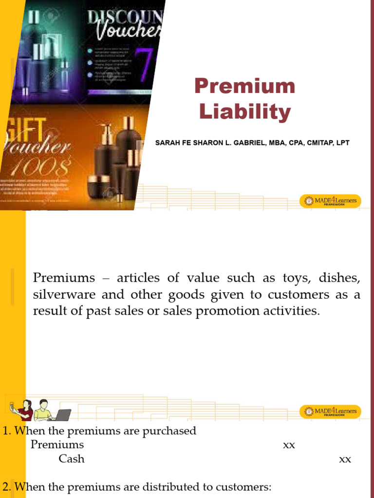 Chapter2 Premium Liabilities | PDF | Coupon | Rebate (Marketing)