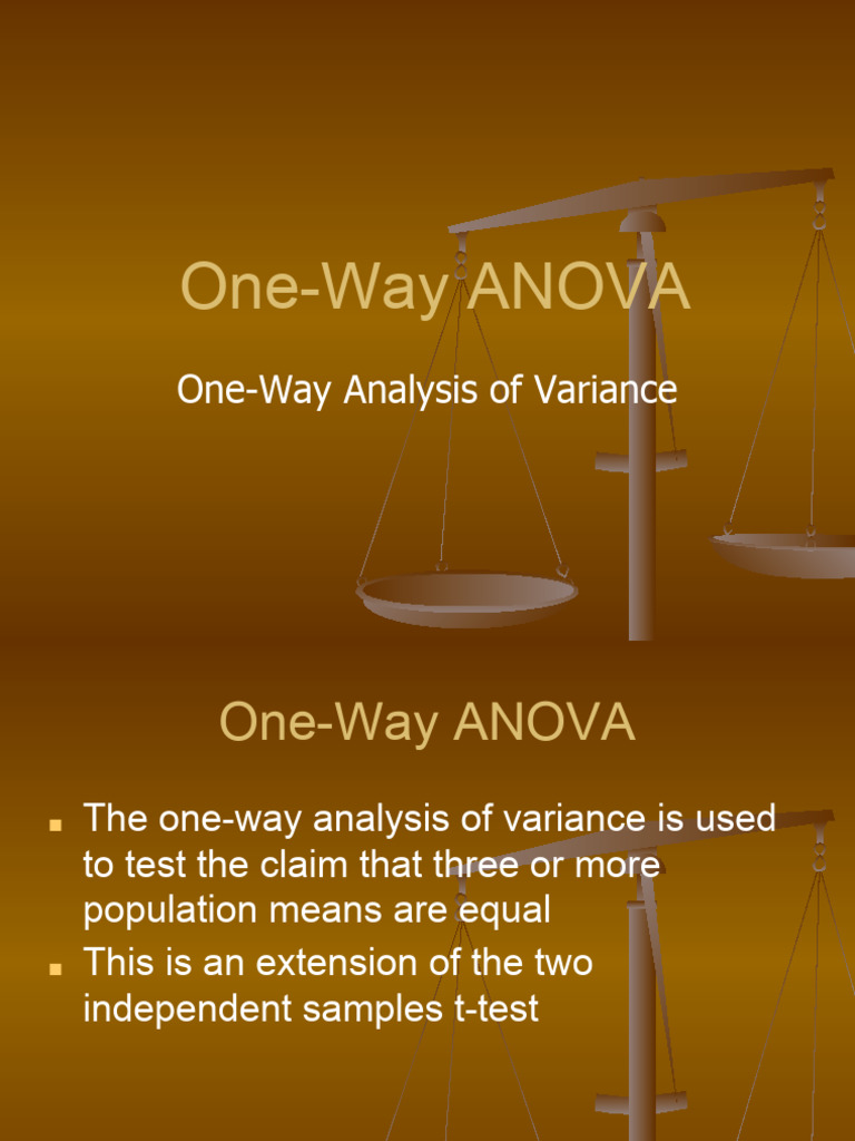 One-Way ANOVA | Download Free PDF | Analysis Of Variance | F Test