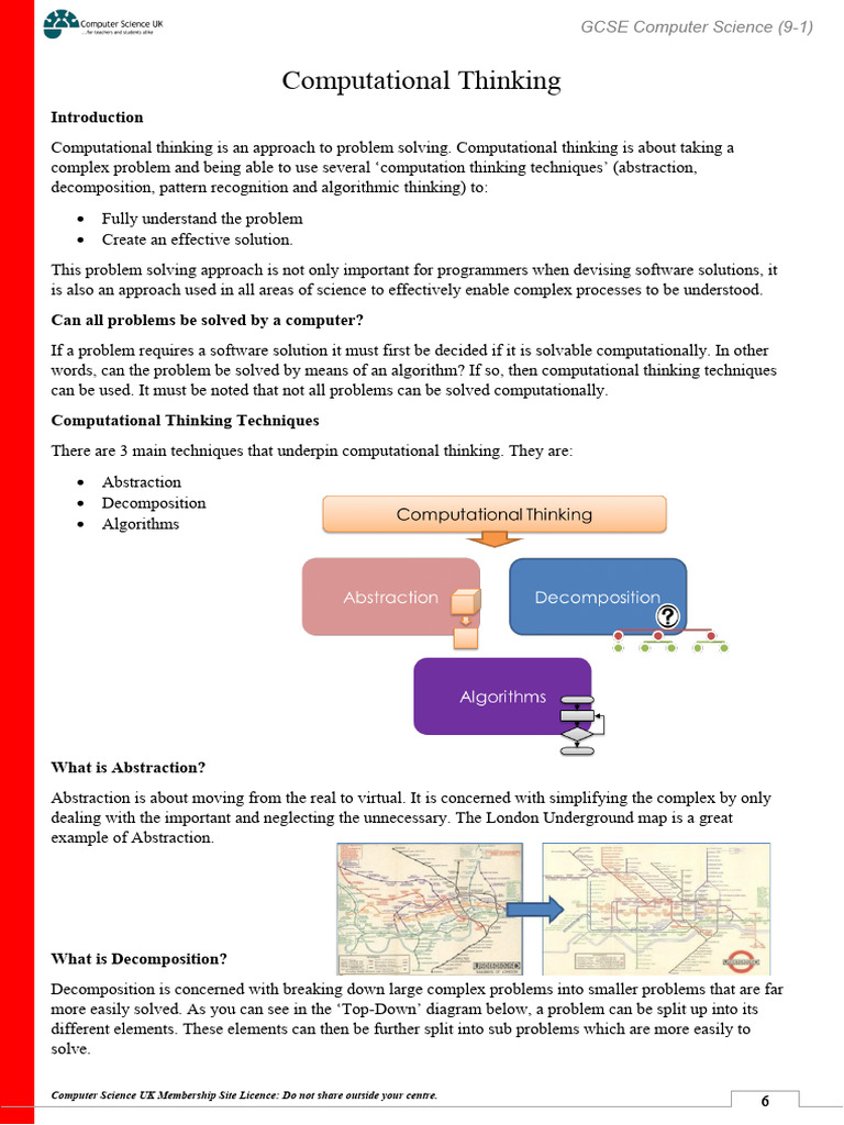 2.1.1 Computational Thinking 1 | PDF | Thought | Algorithms