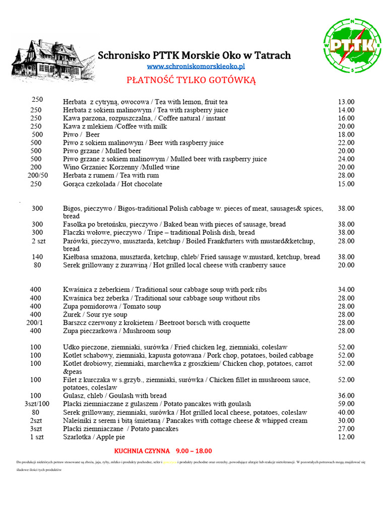 Moko Jadlospis Obiad 2024 | PDF