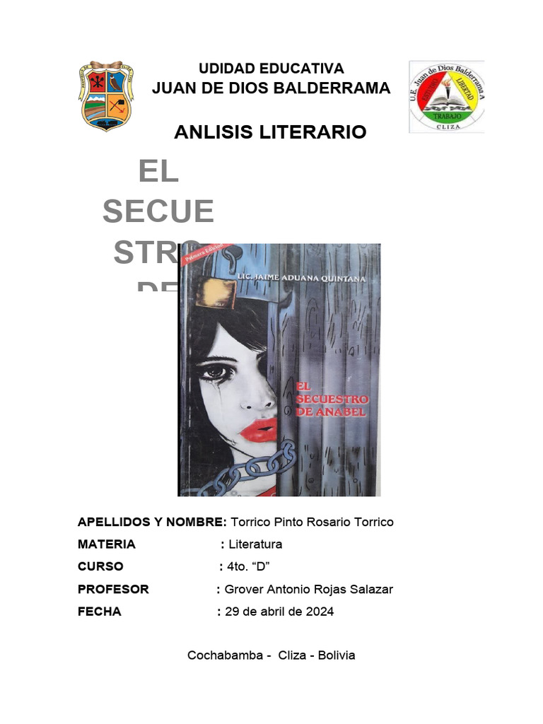 Caratula El Secuestro de Anabel | PDF