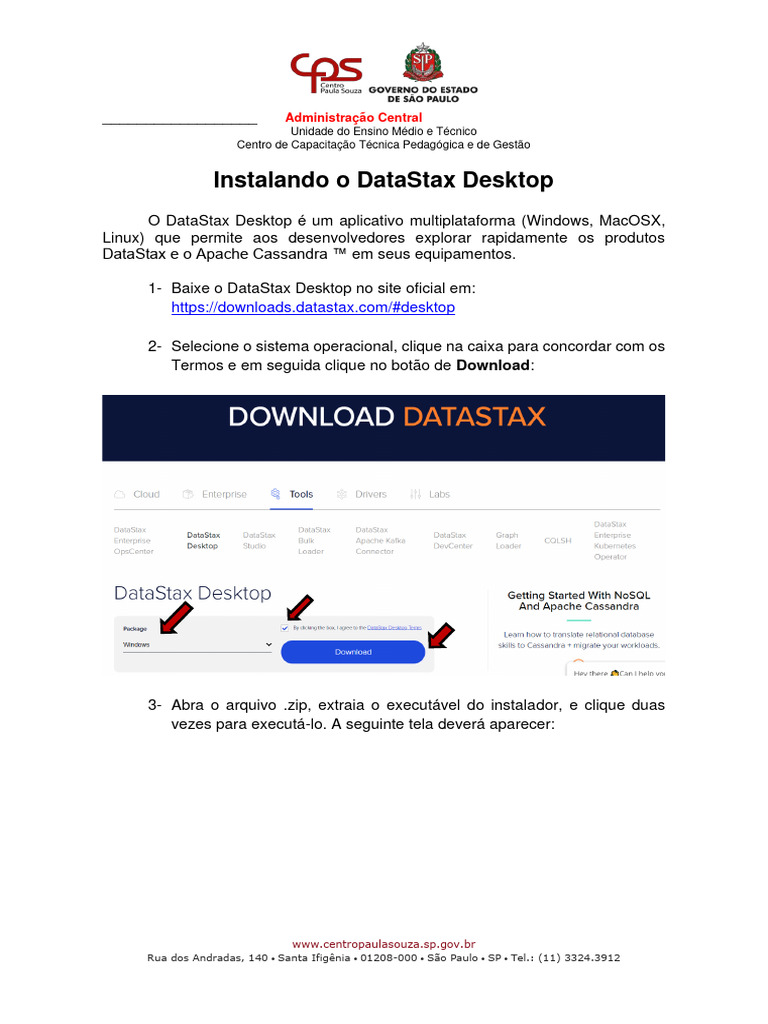Tutorial Instalando DataStax Desktop | PDF | Ambiente de desktop | Linux