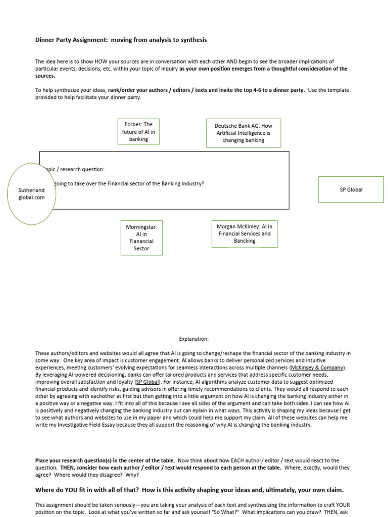 Dinner Party Activity Sheet PT | PDF | Artificial Intelligence ...