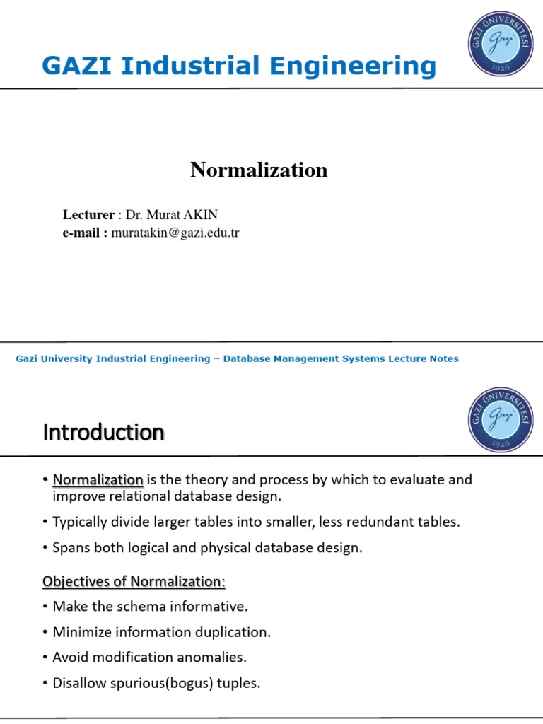 5 - Normalization | PDF | Relational Model | Databases 5 - Normalization | PDF | Relational Model | Databases