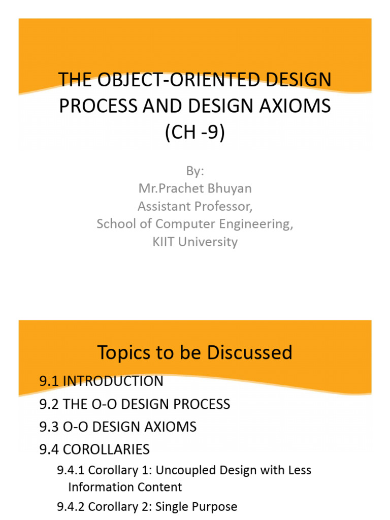 Ch 9 Oosd The Object Oriented Design Process And Design Axioms Pdf Class Computer