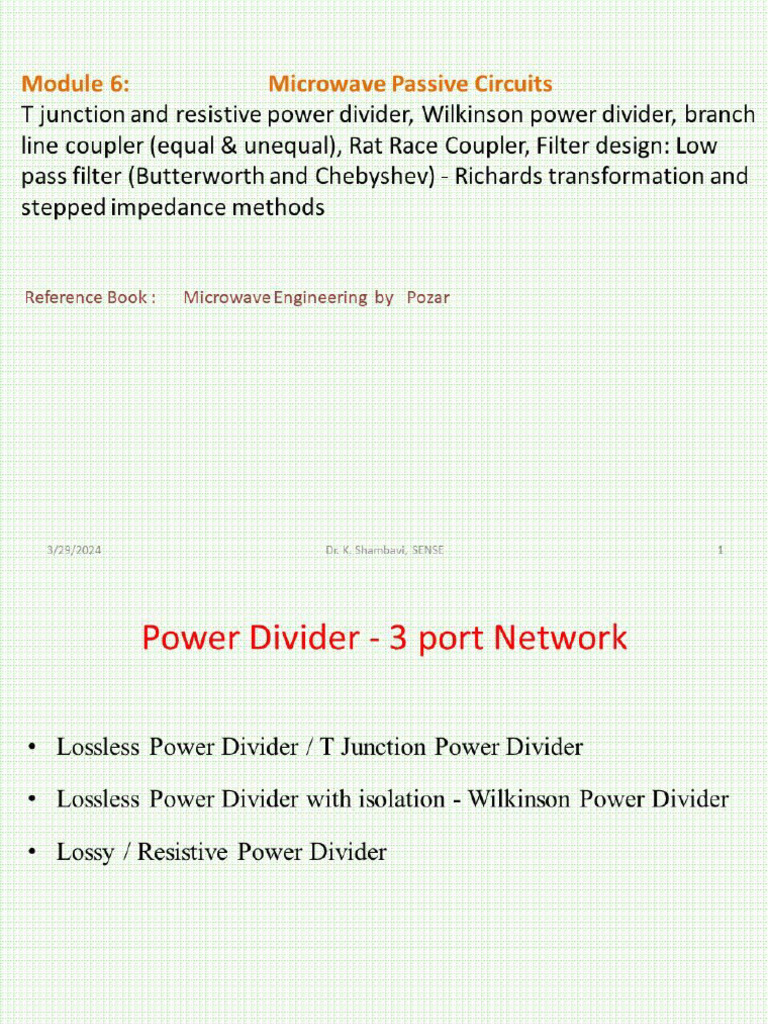 Mod 06 MW Passive Circuits Uploaded | PDF
