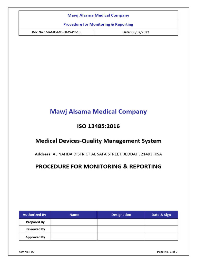 PR-Monitoring & Reporting Procedure | Download Free PDF | Safety | Audit