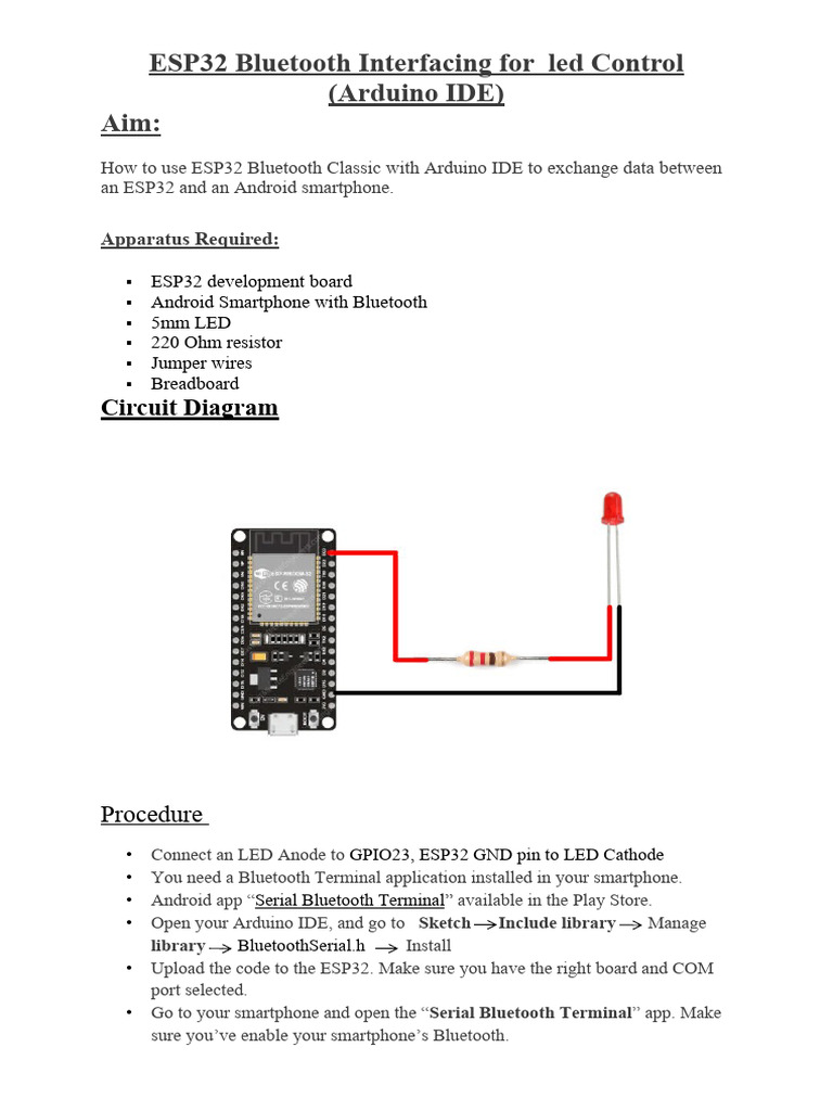 ESP32 Bluetooth Control LED | PDF | Bluetooth | Android (Operating System)