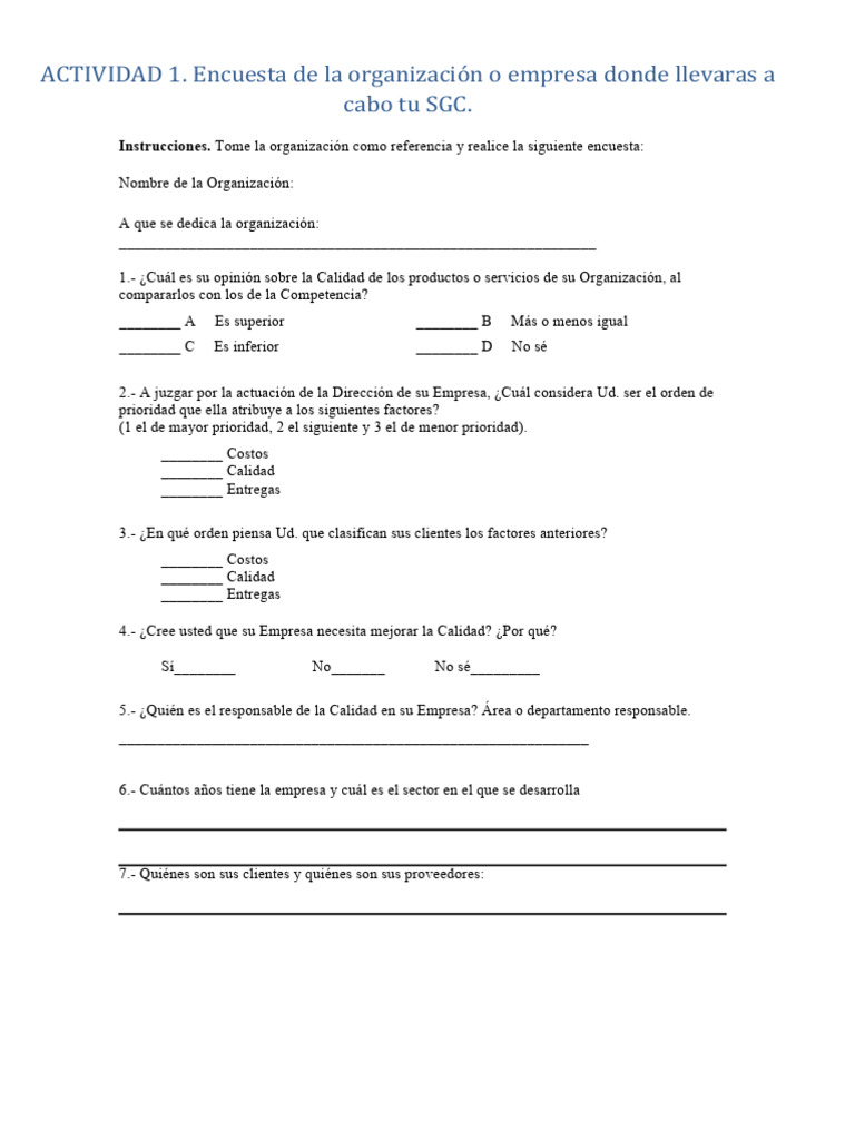 ACTIVIDADES SGC ISO 9001 | PDF | Sistema de manejo de calidad ...
