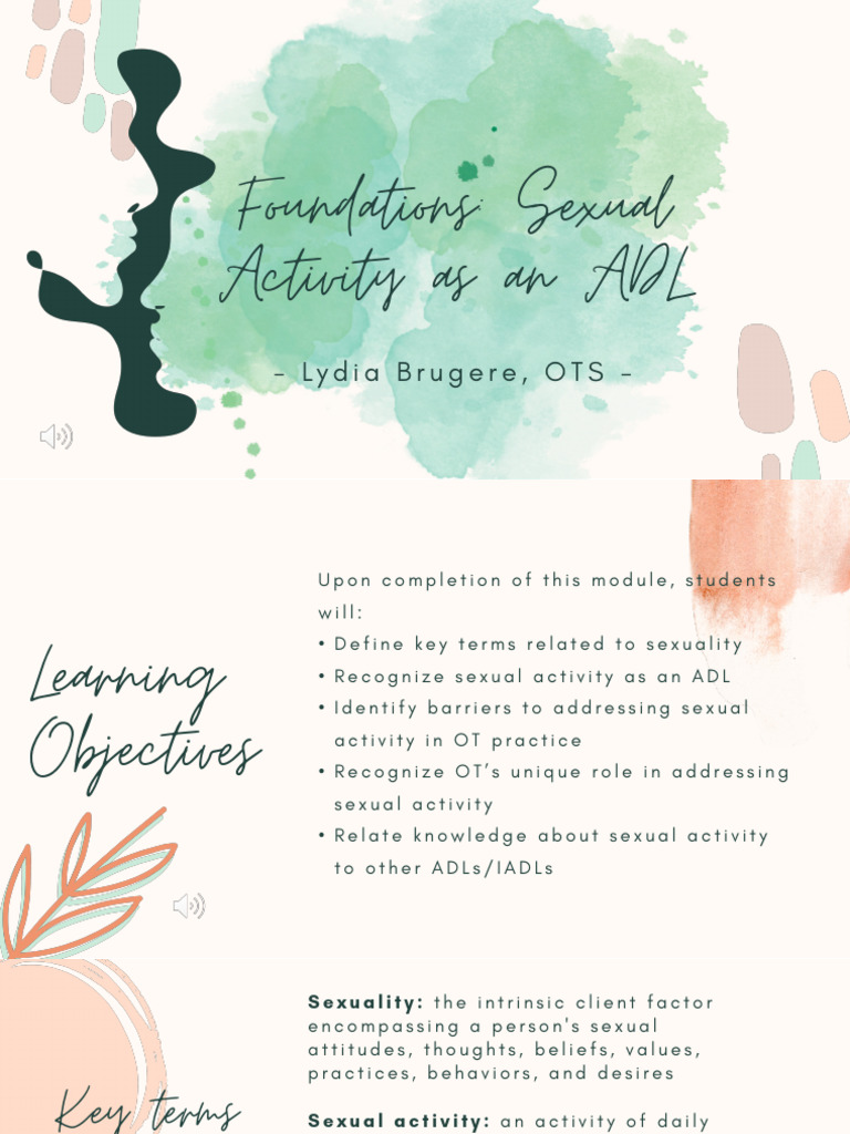 Sexual Activity As An Adl PPT 1 | PDF | Human Sexual Activity | Psychology