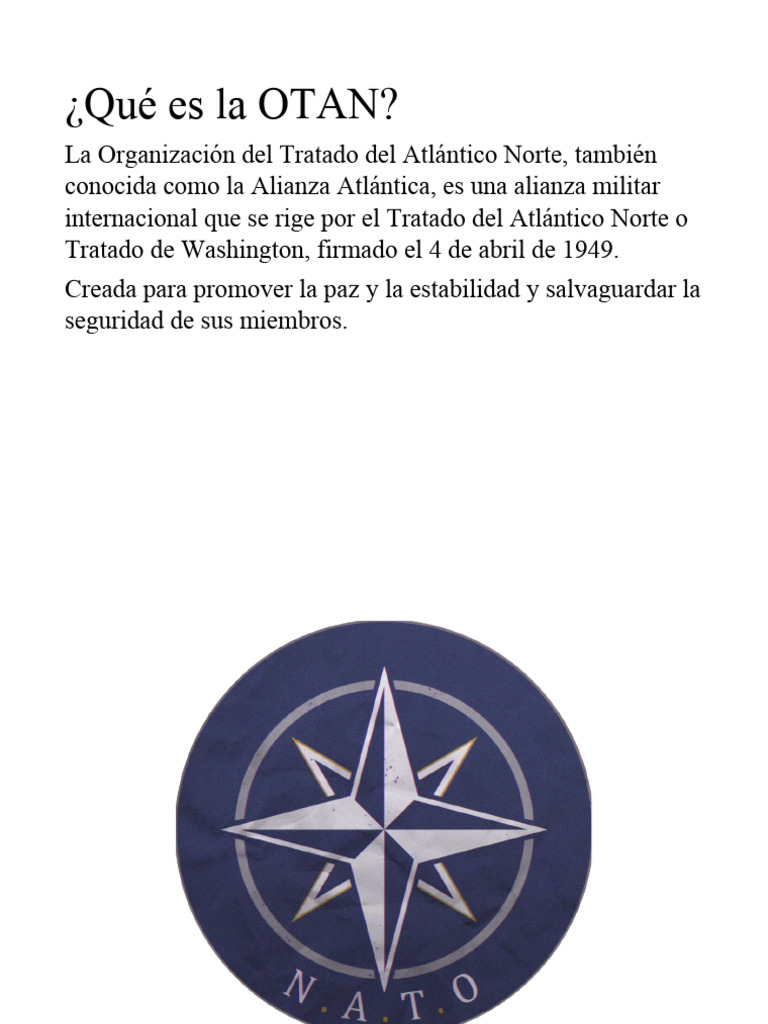 Qué es la OTAN | PDF