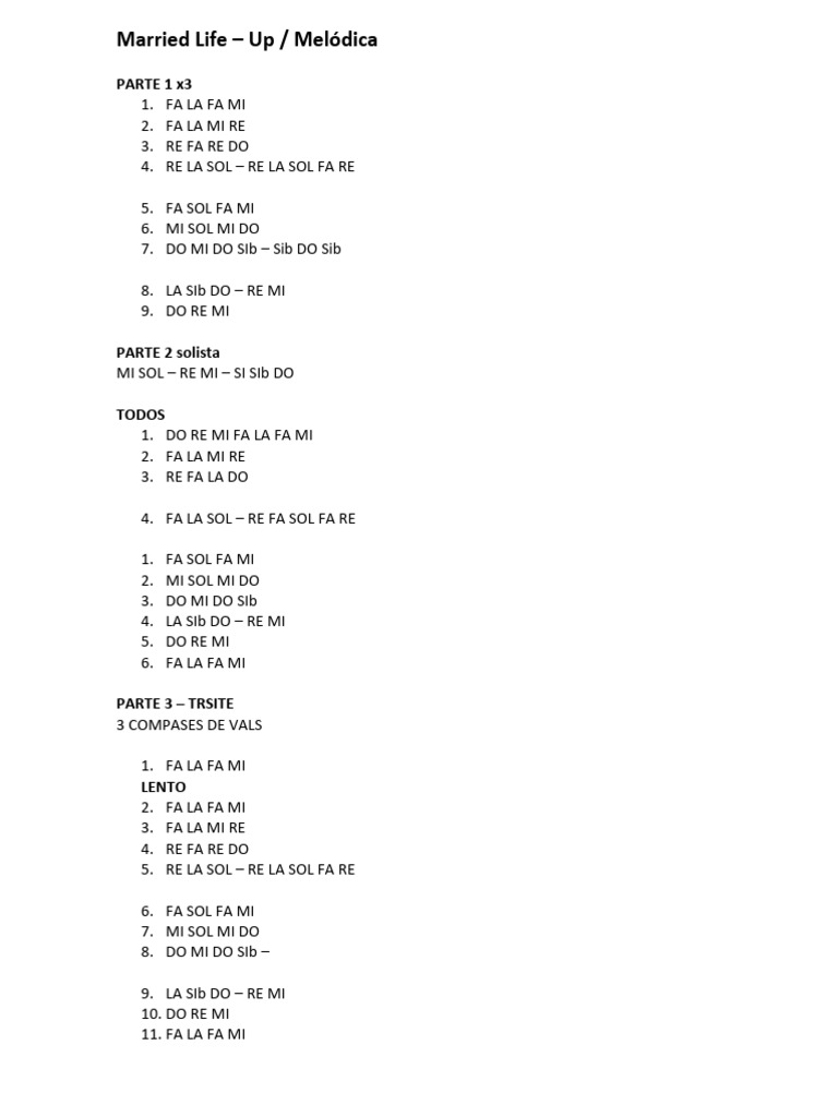 Married Life - UP - Melódica | PDF