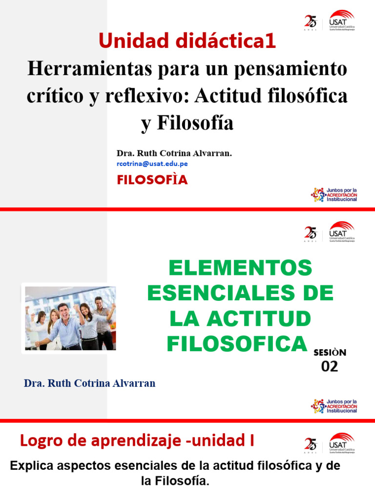 2-Elementos de La Actitud Filosofica | PDF | Verdad | Educación en ...