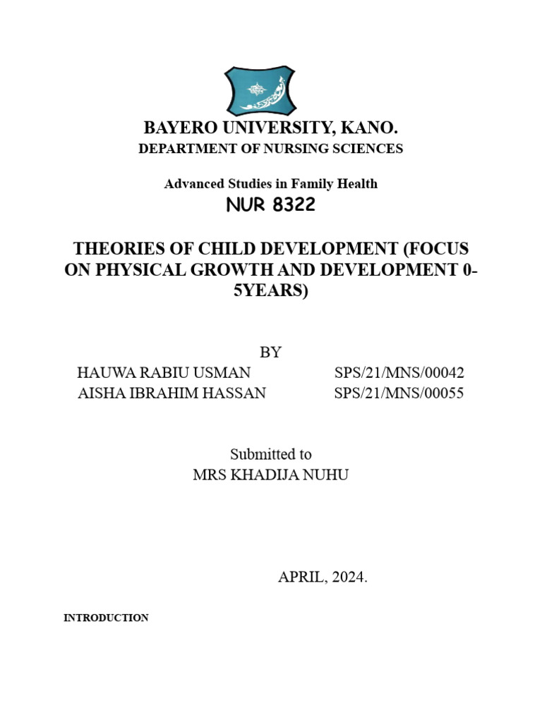 THEORIES OF CHILD (Physical Development) | PDF | Child Development ...