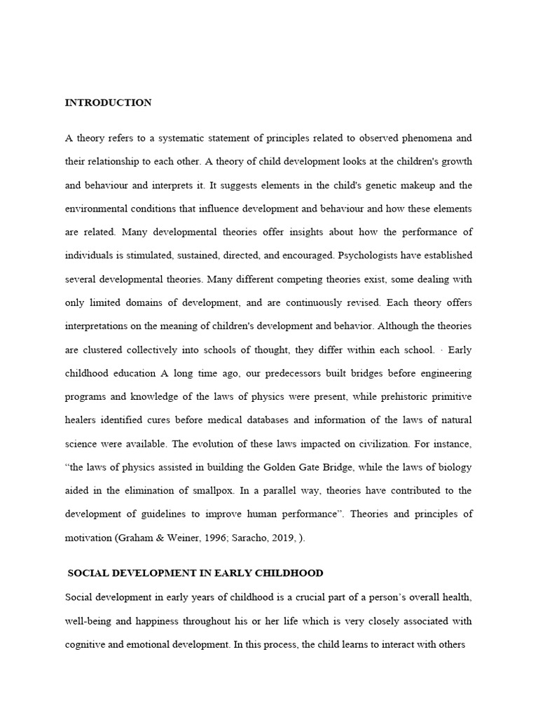 Theories of Child Development-1 | PDF | Attachment Theory | Early ...