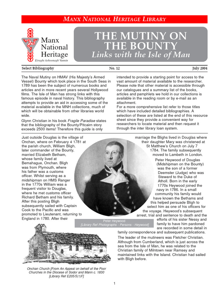 Bibliographies Mutiny On The Bounty | PDF | Mutiny On The Bounty | Hms Bounty