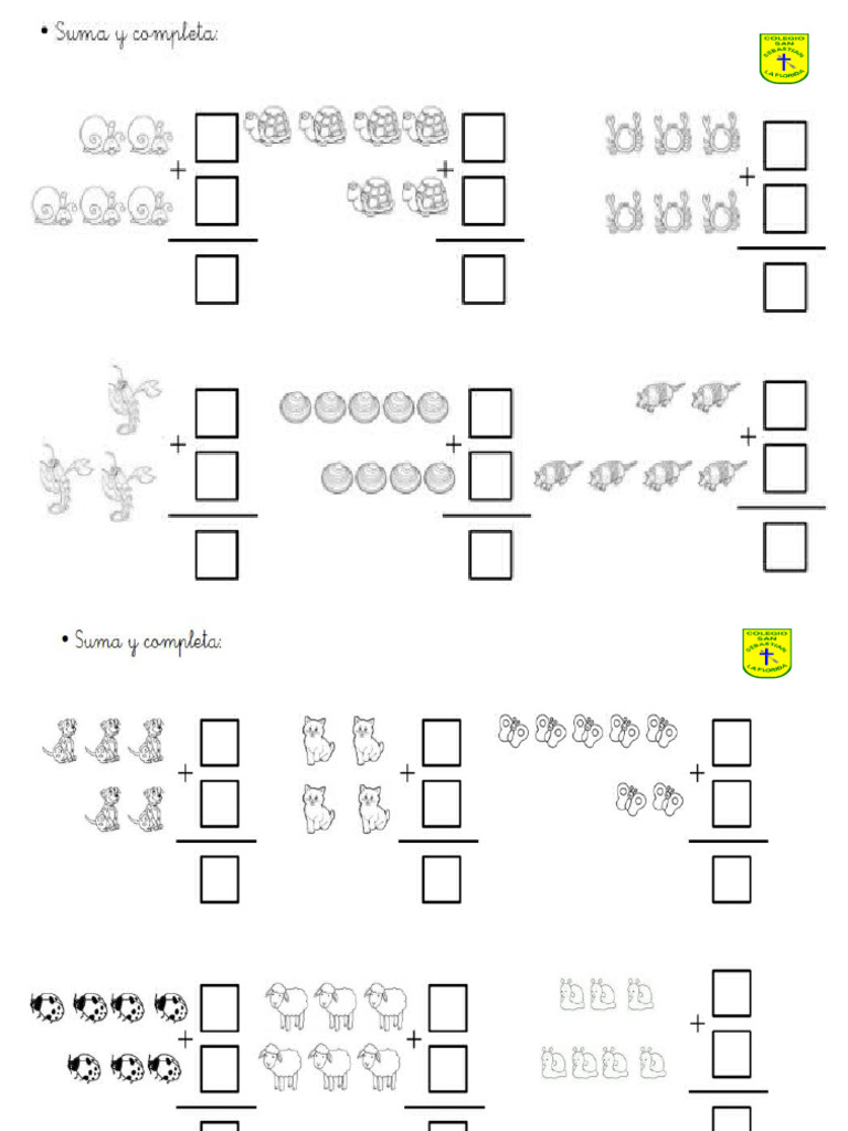 Sumas Con Dibujos | PDF