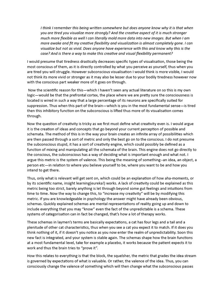 The Lesser Visualisation Document | PDF | Schema (Psychology ...