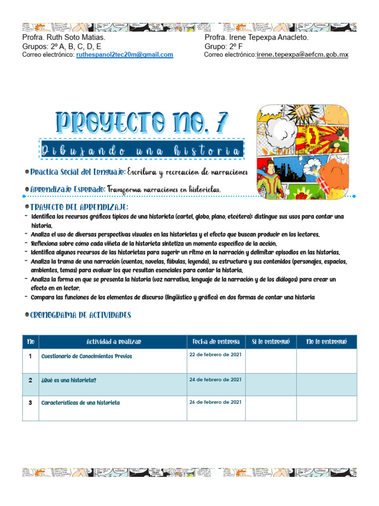 Creación de Historietas: Proyecto 7 | PDF | Cómics | Narración