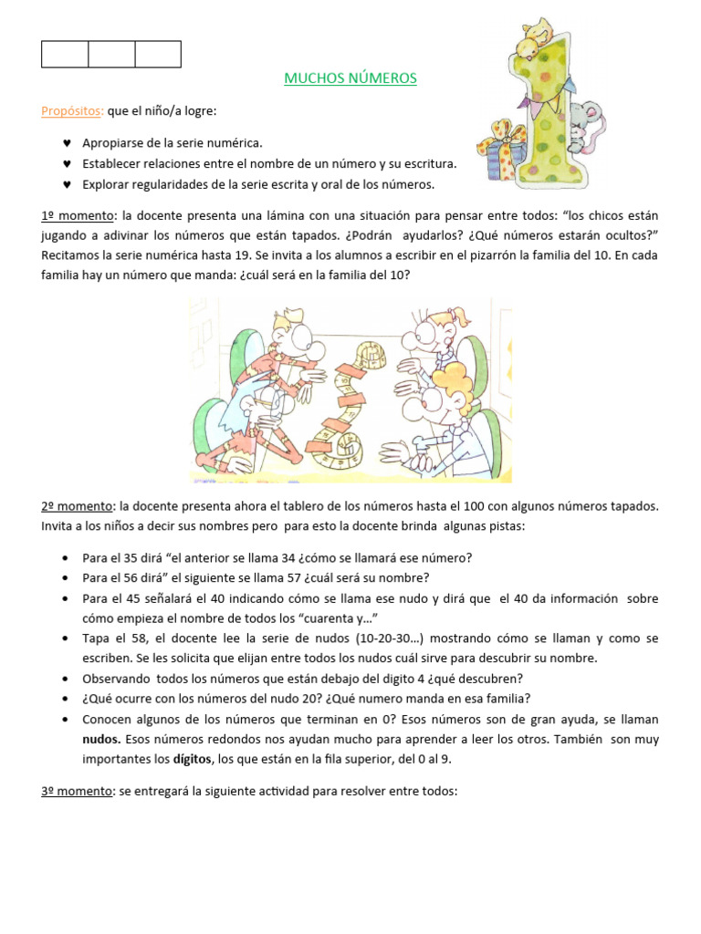 Activ Matem. MUCHOS NUMEROS | PDF