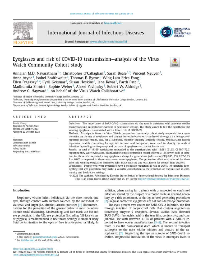 susan michie 1 | PDF | Infection | Glasses