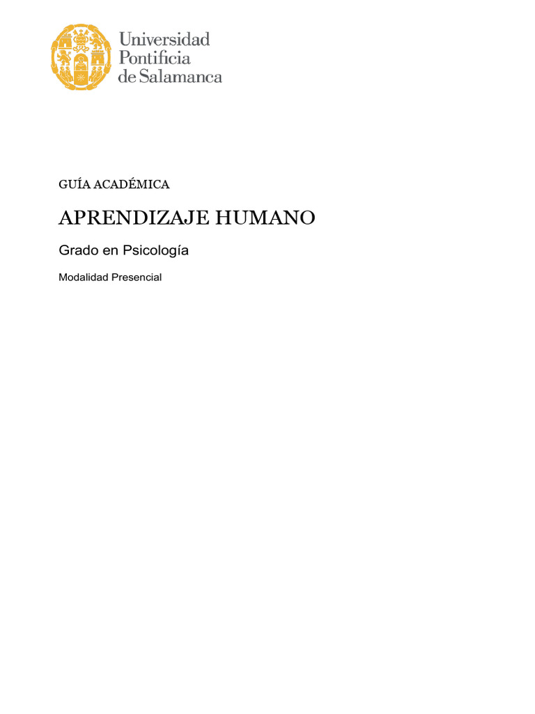 Psicología: Aprendizaje Humano | PDF | Moodle | Aprendizaje