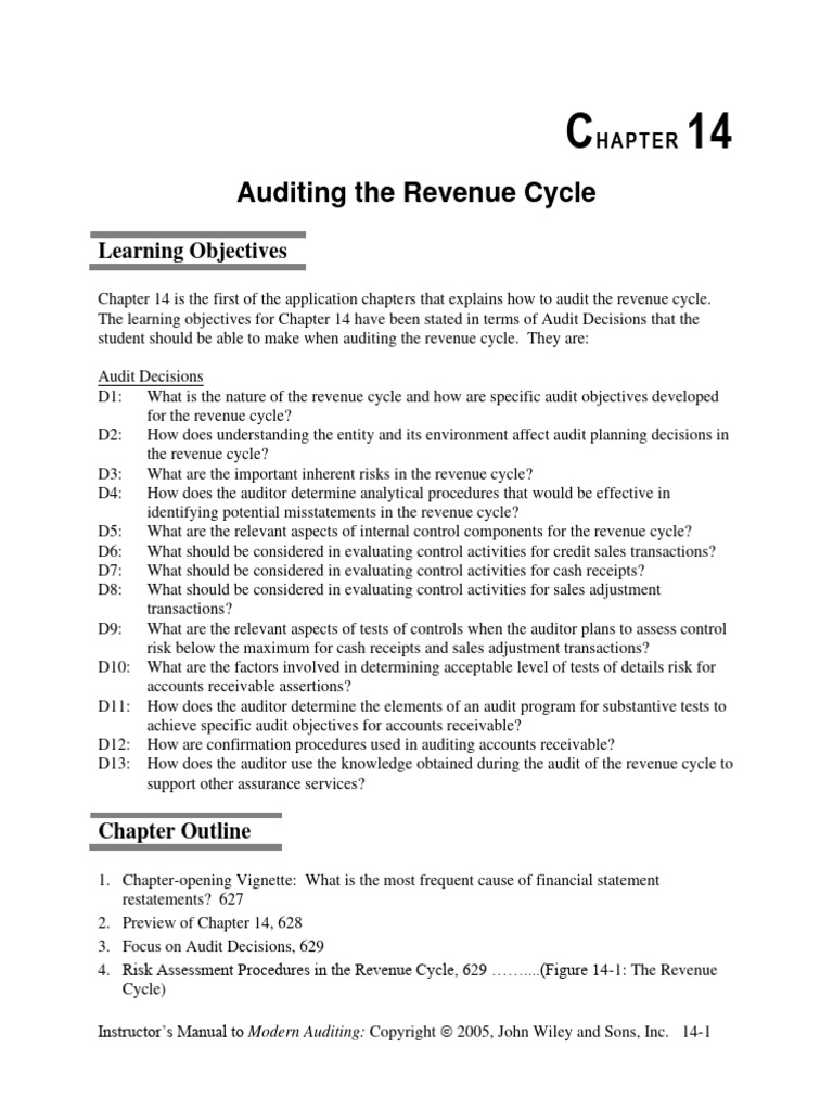 CH 14 | PDF | Audit | Internal Control