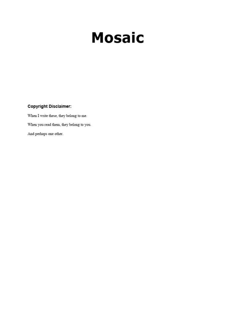 Mosaic - 2021 | PDF