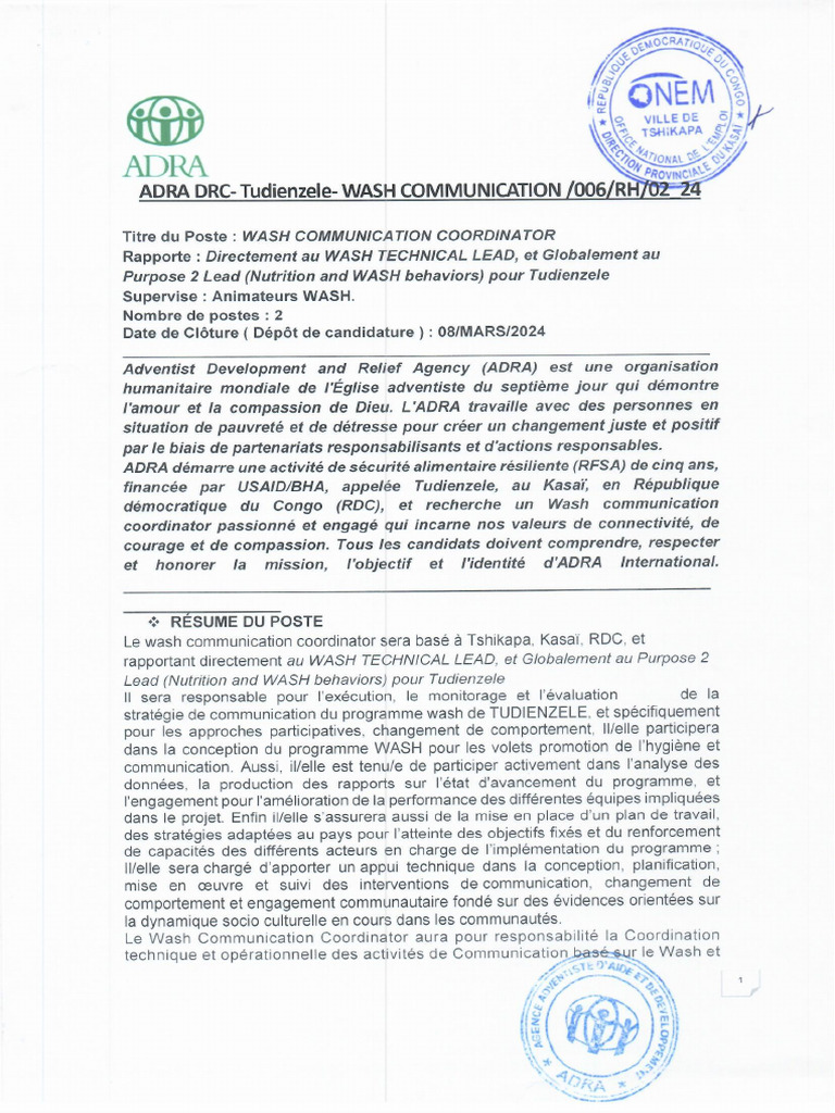 Offre Wash Communication | PDF