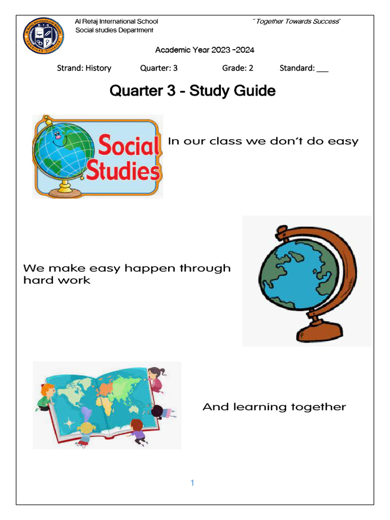 Grade2 - Social Studies Quarter 3 Study Guide | PDF | Abraham Lincoln ...